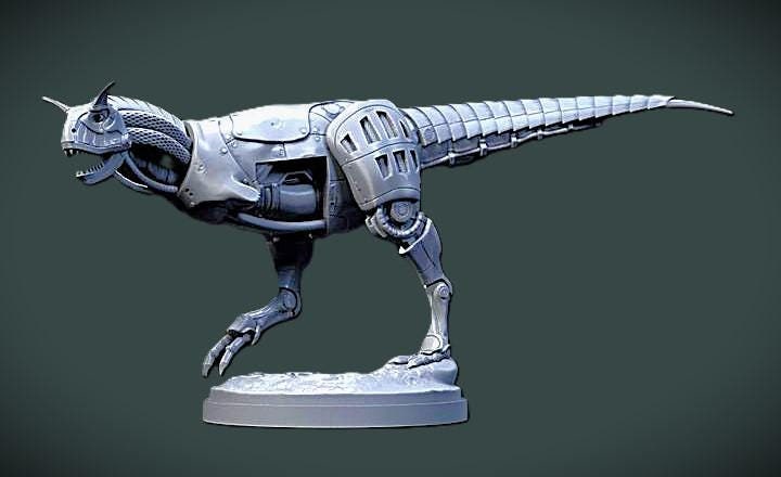 Carnotaurus Mecha Robot - Mecha Zoo - Dino and Dog Miniatures – Open ...