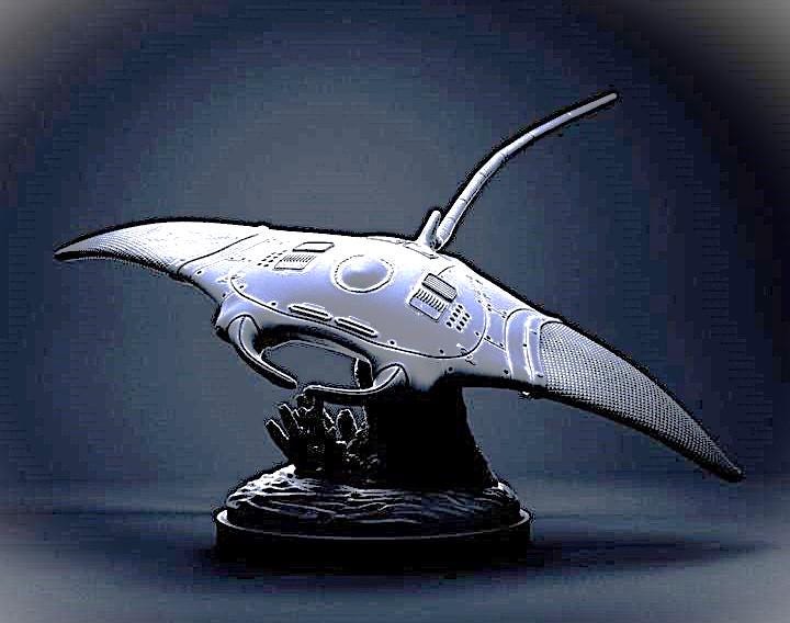 Manta Ray Mecha Robot - Mecha Zoo - Dino and Dog Miniatures – Open ...
