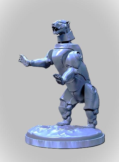 Polar Bear Mecha Robot - Mecha Zoo - Dino and Dog Miniatures – Open ...